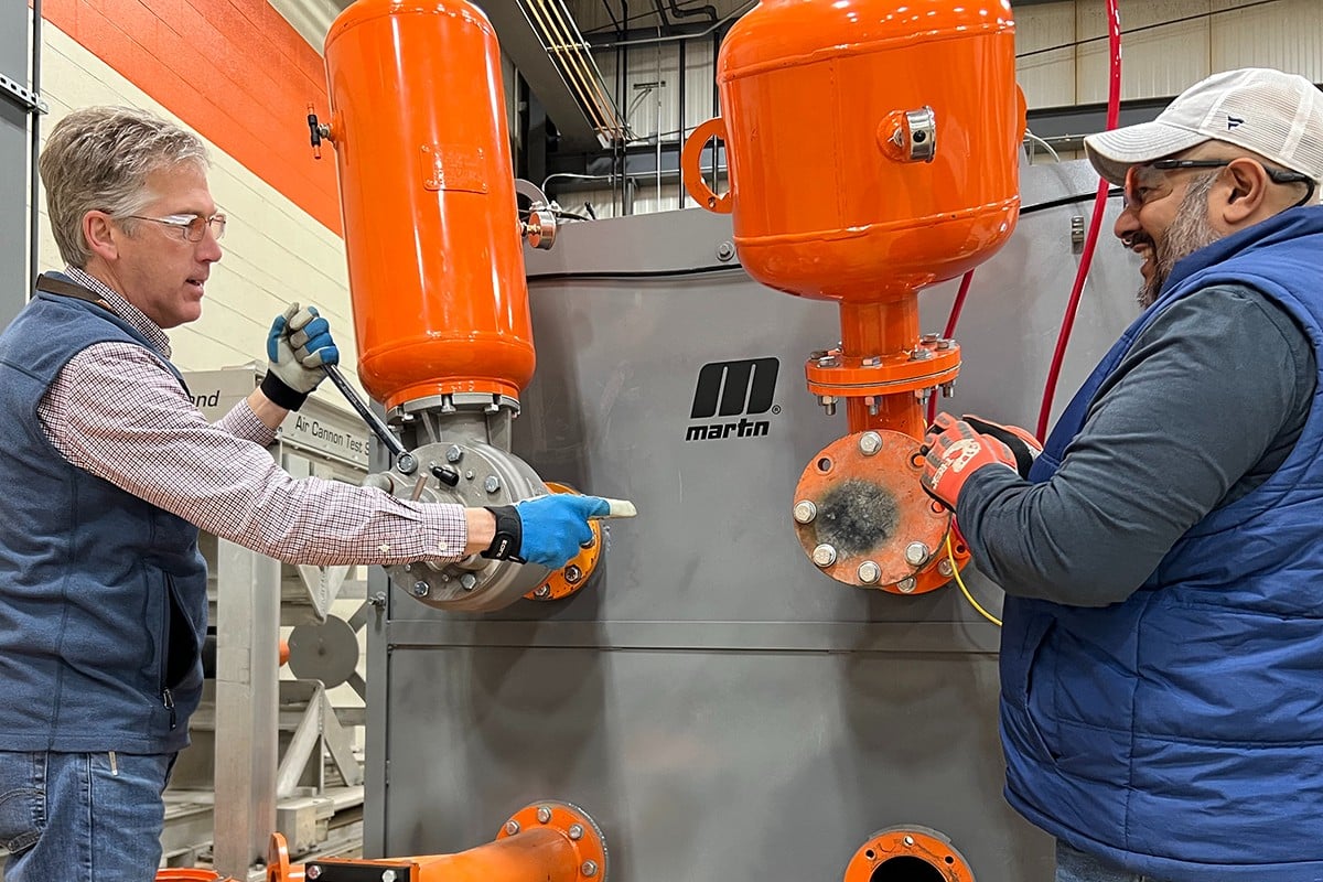 Martin Engineering celebrates 50 years of air cannon technology ...